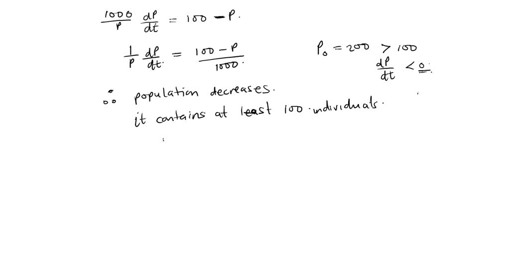 SOLVED:A certain area can sustain a maximum population of 100 ferrets ...