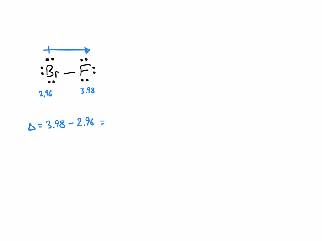 SOLVED:Draw the Lewis structure for BrF with an arrow representing the ...
