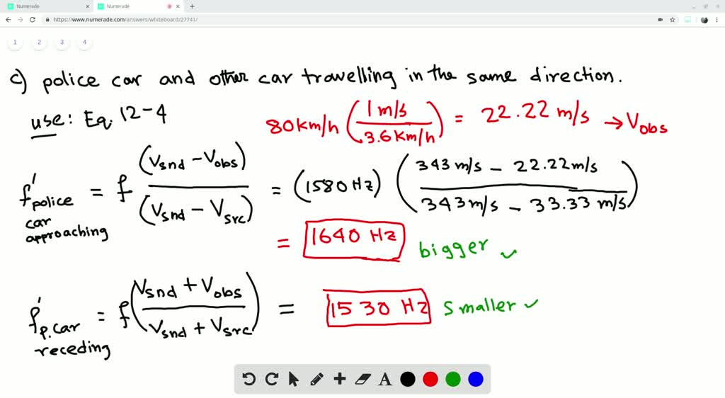 SOLVED Suppose The Frequency Of Sound Emitted By A Police Car Siren Is SOLVED Suppose The Frequency Of Sound Emitted By A Police Car Siren Is