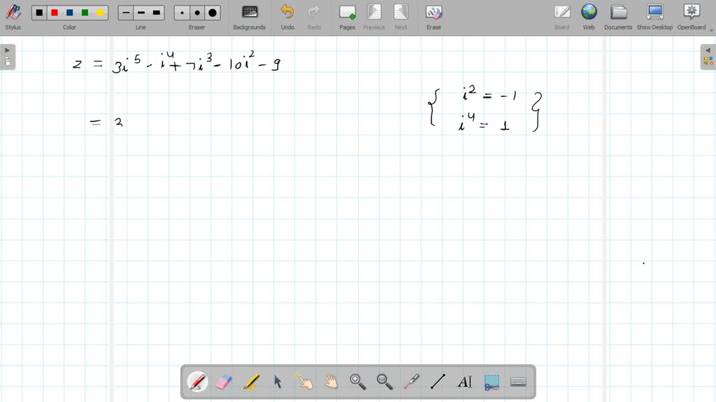 SOLVED:Write each number in a + bi form. 3 i^2-5 i^3