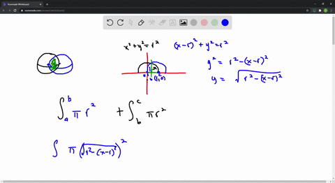 SOLVED:Find the volume common to two spheres, each with radius r if the ...