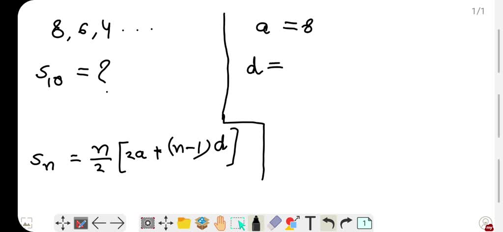 SOLVED:Evaluate S10, the sum of the first ten terms, for each arithmetic sequence. See Example 7 ...