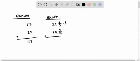 SOLVED:Round the numbers to estimate the answer. Then find the exact sum. In Exercise 49, the ...
