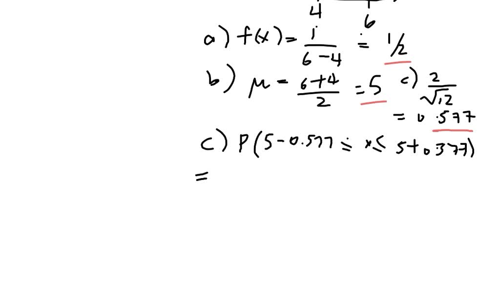 SOLVED:Suppose x is a random variable best described by a uniform probability distribution with ...