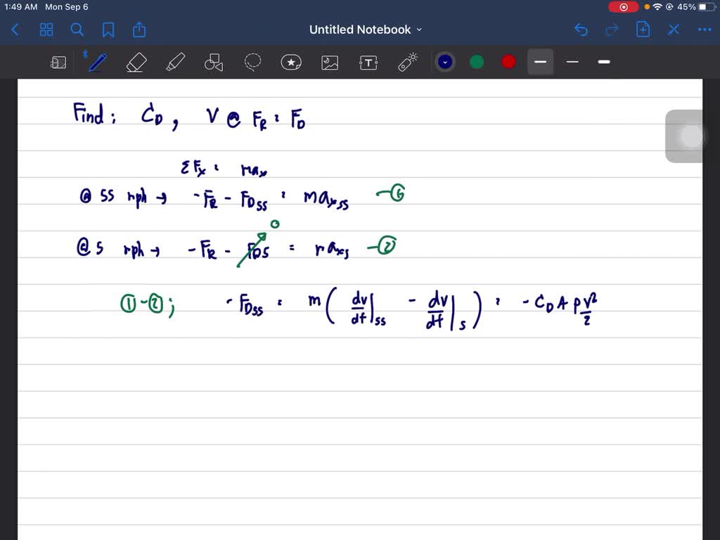 SOLVED:Coastdown tests, performed on a level road on a calm day, can be ...