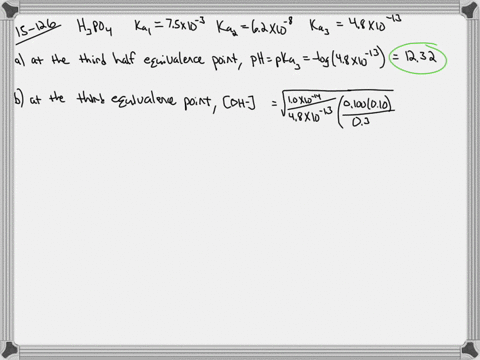 SOLVED:Consider the titration of 100.0 mL of 0.10 M phosphoric acid ...