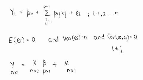 Suppose that the independent variables in a least squares problem are ...
