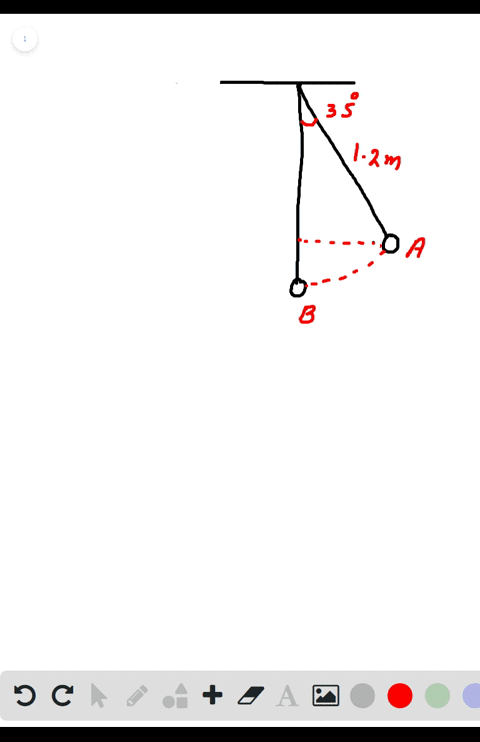 SOLVED:A 0.33 -kg pendulum bob is attached to a string 1.2 m long. What is the change in the ...