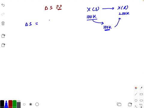 ⏩SOLVED:Calculate ΔS for following process: at 100 KX(s) at … | Numerade