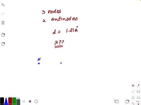 SOLVED: A standing wave having 3 nodes and 2 antinodes is formed ...