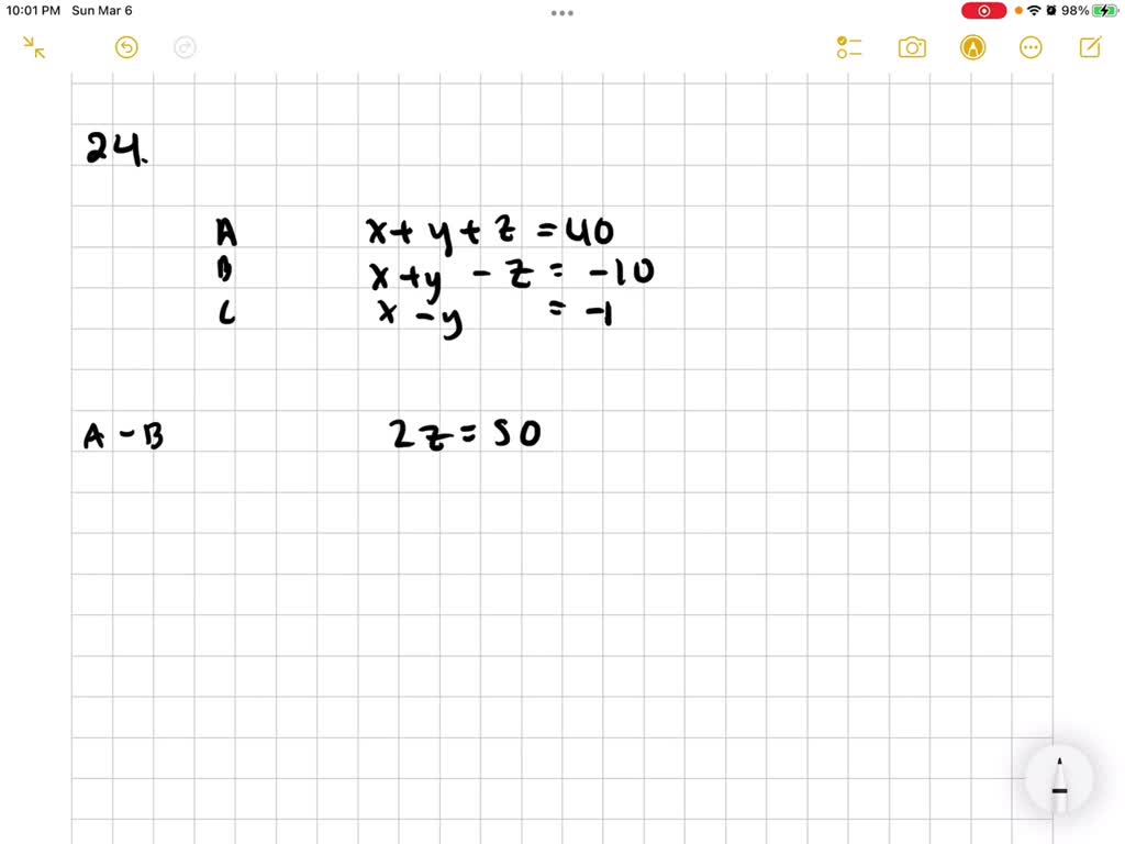 SOLVED: Set up a system of equations to solve each problem. 9. The sum of two numbers is 20 ...