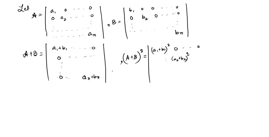 SOLVED:The diagonal n ×n matrices with no zeros on the diagonal