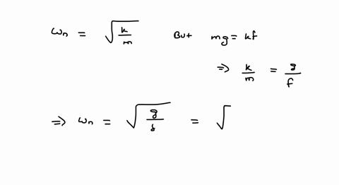 SOLVED: A spring-mass system, having a static deflection of 10 mm and ...