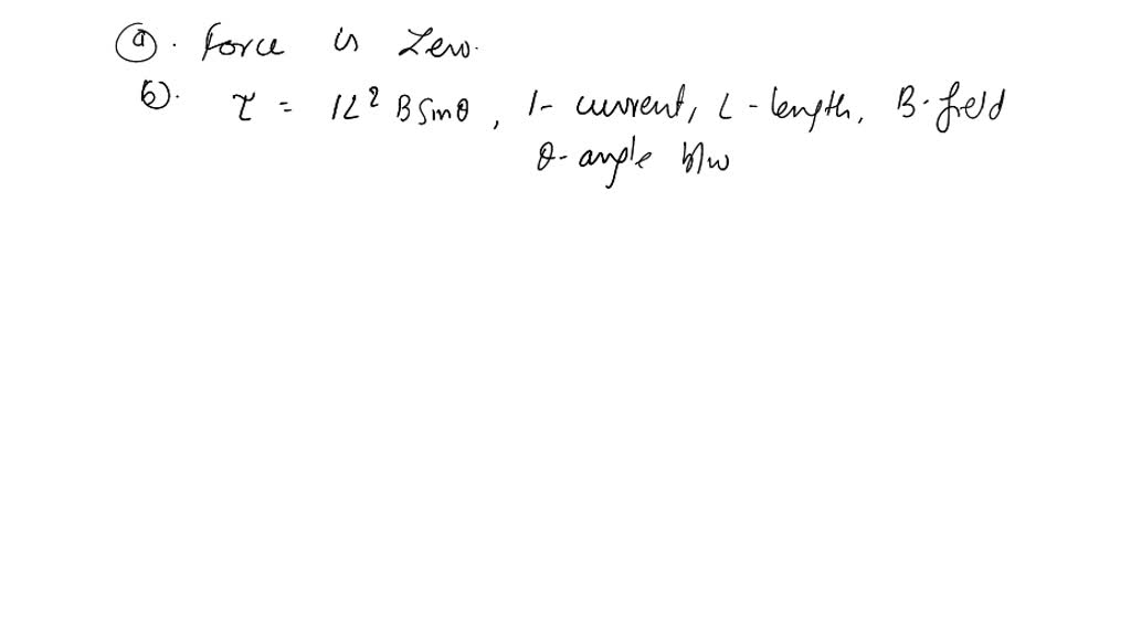 SOLVED:(a) A small rectangular loop of sides a and b, carrying a current I, lies in the x y ...