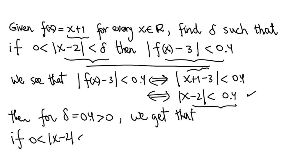 Finding a δfor a Given εThe graph of f(x)=x+1 is shown in the figure ...