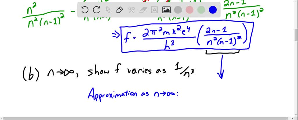 A Use Bohrs Model Of The Hydrogen Atom To Show That When The