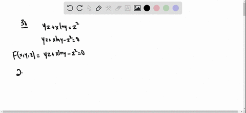 SOLVED:31-34 Use Equations 7 to find ∂z / ∂x and ∂z / ∂y y z+x lny=z^2