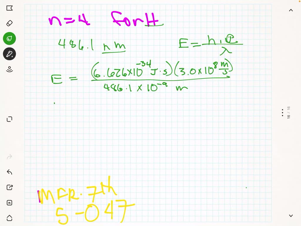 SOLVED:According to the equation for the Balmer line spectrum of ...
