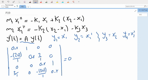 SOLVED:Find the normal frequencies for the system of two carts and ...