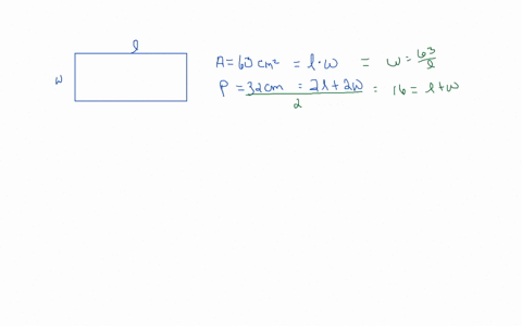 SOLVED:Geometry The area of a rectangle is 63 square centimeters, and ...