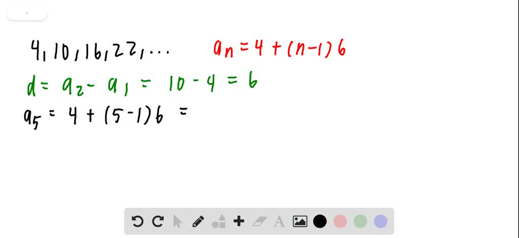 SOLVED:Determine the common difference, the fifth term, the n th term ... SOLVED:Determine the common difference, the fifth term, the n th term ...