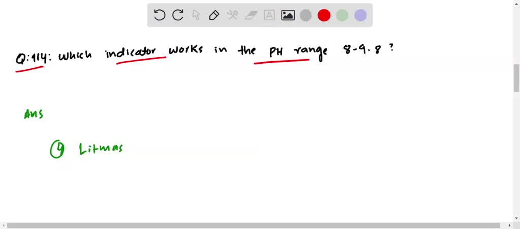 SOLVED:Which is the indicator in the above titration? (1 ...