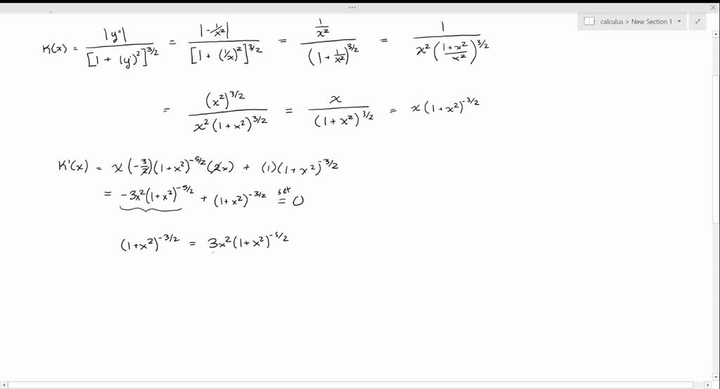 SOLVED:At what point does the curve have maximum curvature? What ...