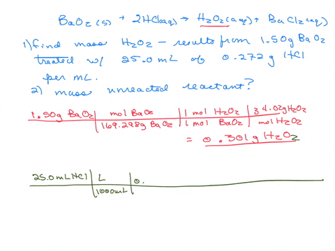 SOLVED:Hydrogen peroxide is used as a cleaning agent in the treatment ...