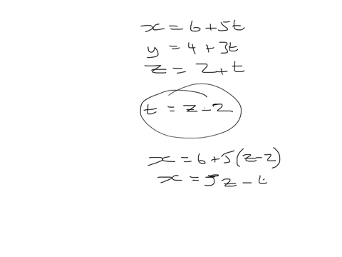 SOLVED:Find a system of linear equations with three unknowns x, y, z whose solutions are x=6+5 t ...