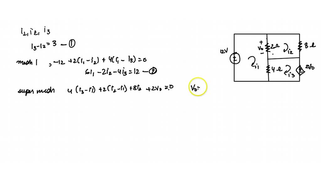 Use Mesh Analysis To Solve For The Loop Currents In The Circuit Of