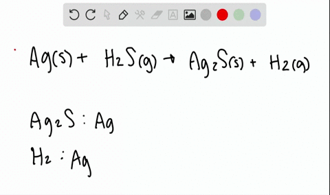 SOLVED:Consider the unbalanced chemical equation Ag(s)+H2 S(g) →Ag2 S(s ...