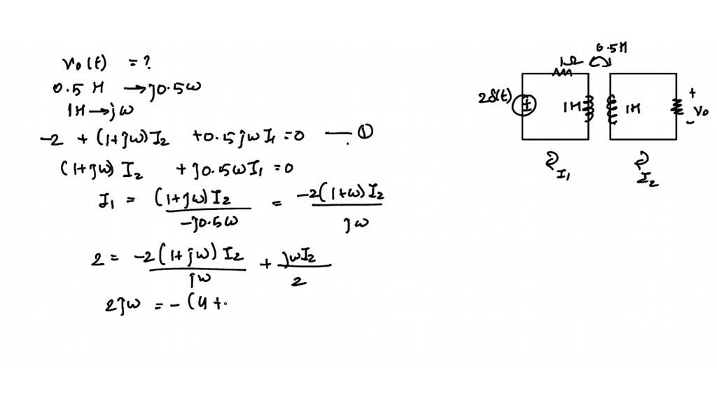 Find the steady-state voltage v using the equivalent circuit of Fig. 15 ...