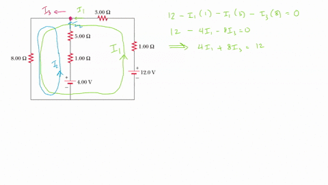 ⏩SOLVED:Determine the current in each branch of the circuit shown in… | Numerade
