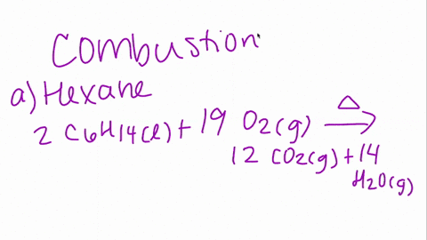 SOLVED:Write the balanced chemical equation for the complete combustion ...