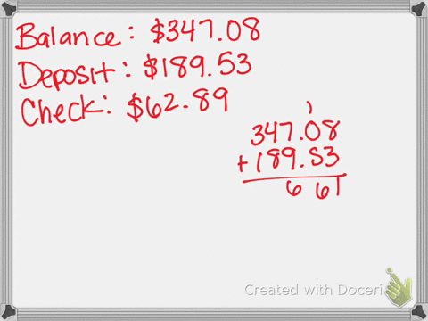 SOLVED:A page in a check register shows a balance forward of 575.00 ...