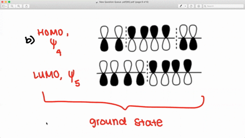 SOLVED: Answer the following questions for the πmolecular orbitals of 1 ...