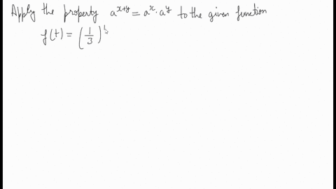 ⏩SOLVED:Use properties of exponents to write each function in the… | Numerade