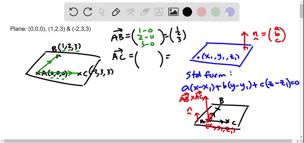 SOLVED:Find an equation of the plane passing through the three points A ... SOLVED:Find an equation of the plane passing through the three points A ...