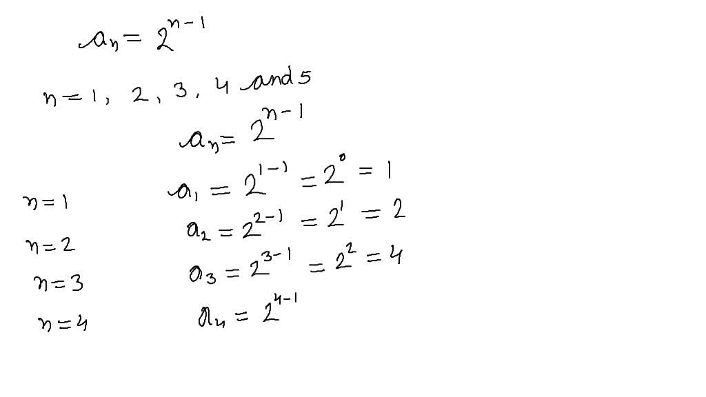 SOLVED:Writing the Terms of a Sequence In Exercises 13 - 20 , write the first five terms of the ...