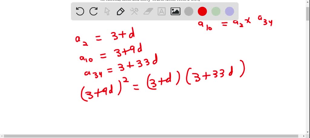 SOLVED:First term of an A.P. of non-constant terms is 3 and its second ...