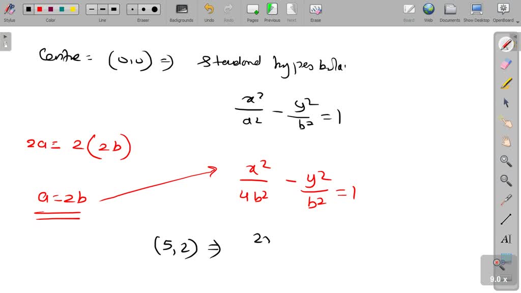 ⏩SOLVED:The equation of the hyperbola whose transverse and conjugate ...