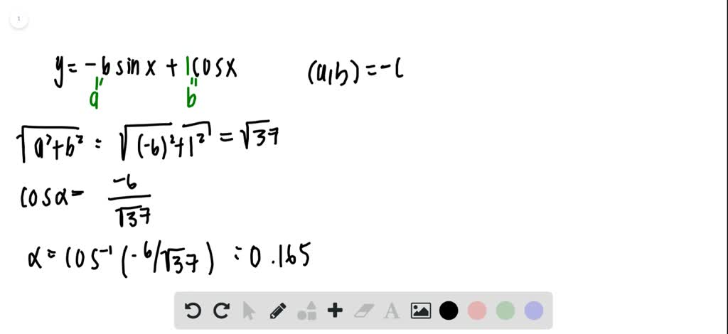 SOLVED:For each function, determine the exact amplitude and find the phase shift in radians (to ...