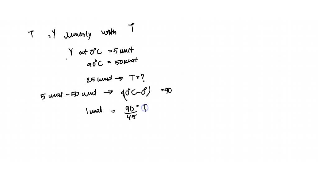 A thermometer measures temperature by a measuring a thermometric ...