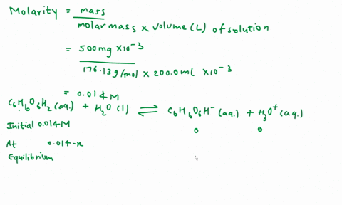 ⏩SOLVED:A typical vitamin C tablet (containing pure ascorbic acid ...