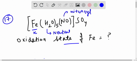 The brown ring complex compound is formulated as [Fe(H2...
