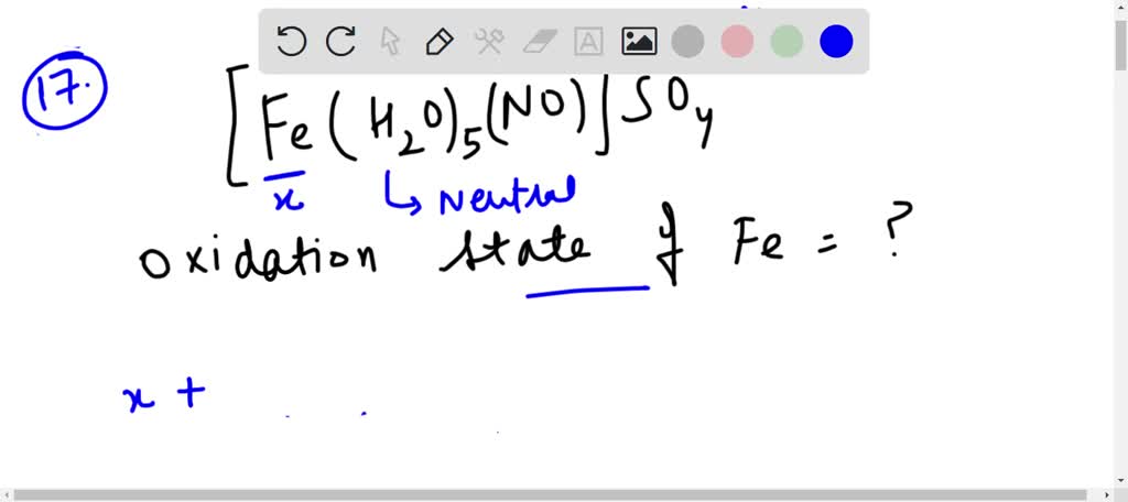 SOLVED: The brown ring complex compound is formulated as [Fe(H2 O)5(NO ...