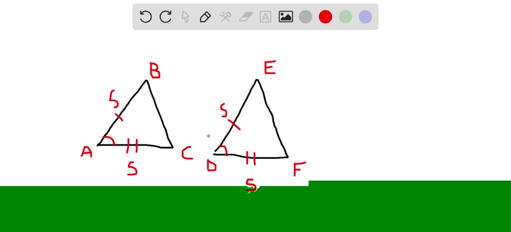 SOLVED:Create a picture statement to represent the SAS Triangle ...
