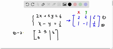 ⏩SOLVED:Solve each system of equations using matrices (row… | Numerade