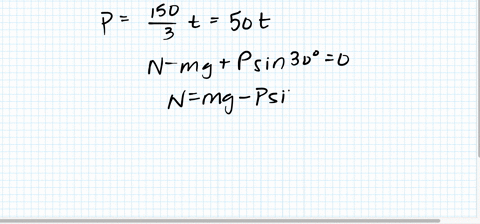 The initially stationary 20 -kg block is subjected to the time-varying ...