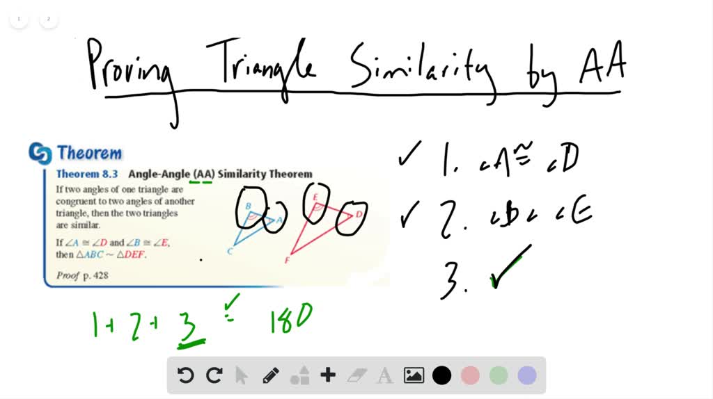 SOLVED:in Exercises 3-6, determine whether the triangles are similar. If they are, write a ...